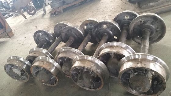 45 Steel Single Flanged Rail Wheels , Railroad Steel Wheels For 900mm ...