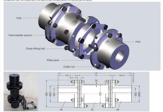 Diaphragm Laminated Flexible Membrane Coupling With Intermediate Shaft