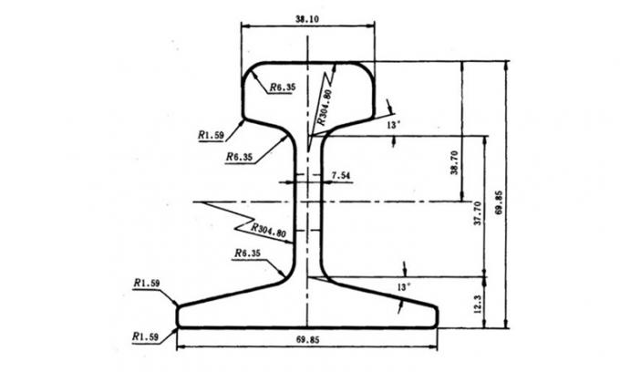 Q235B 55Q Light Steel Rail 12KG