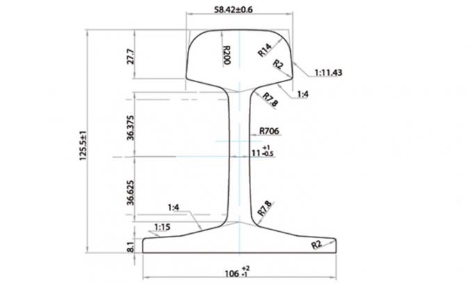 European Standard DIN5901 Light AFNOR 30 Steel Rail